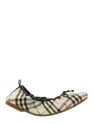 Burberry Checked Ballet Flats - Neutrals