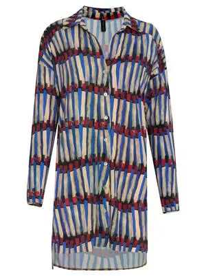 LYGIA & NANNY Meline Printed Shirt Dress - Blue