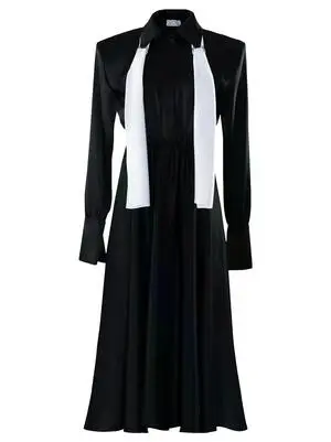 VESTIAIRE D'UN OISEAU LIBRE Ring Scarf Dress - Black