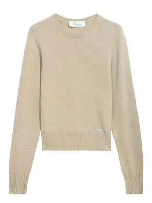 Blumarine Logo-embroidered Sweater - Neutrals