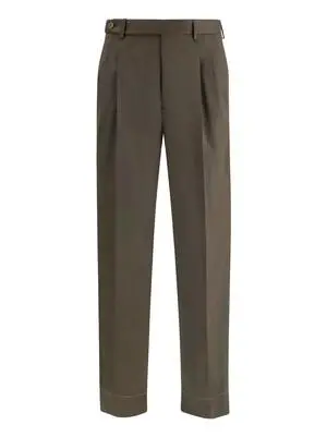 Brioni Capri Pleated Trousers - Brown