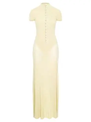 MANURI Mock-neck Maxi Dress - Neutrals
