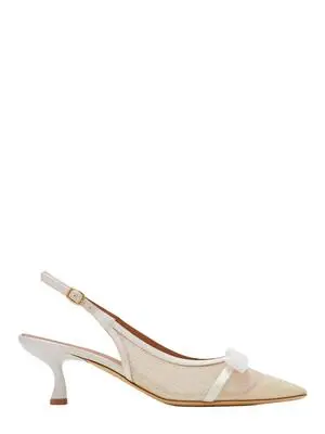 MALONE SOULIERS Jama Bow Slingback Pumps - White