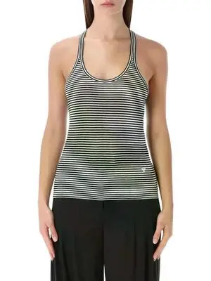 TOM FORD Striped-pattern Tank - White
