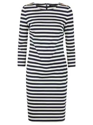 RALPH LAUREN Striped Midi Dress