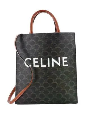 Celine Vertical Cabas Triomphe Small Tote Bag - Brown