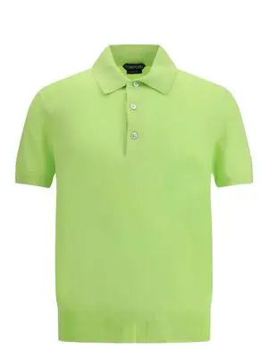 TOM FORD Short-sleeve Button Polo Shirt - Green