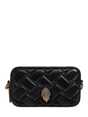 Kurt Geiger Kensington Quilted Appliqué Clutch - Black