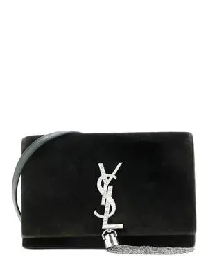 Saint Laurent Monogram Tassel Chain Wallet - Green