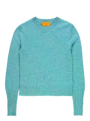 Guest In Residence Shrunken Crew-neck Sweater - Blue