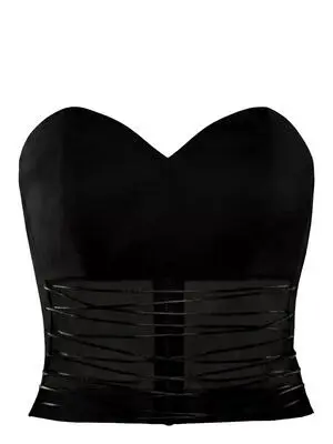 VESTIAIRE D'UN OISEAU LIBRE Lace-up Corset - Black