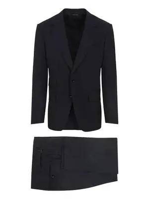 TOM FORD Button Wool Suit - Blue
