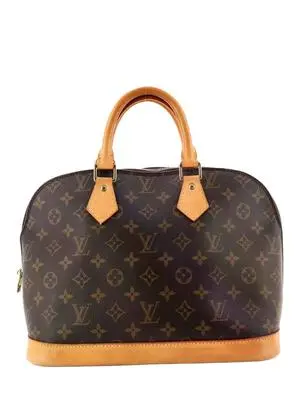 LOUIS VUITTON Alma Handbag Monogram Canvas Pm Satchel - Brown
