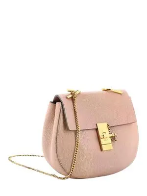 Chloé Drew Leather Mini Crossbody Bag - Pink
