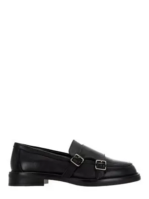 BRUNO PREMI Buckled Monk Shoes - Black