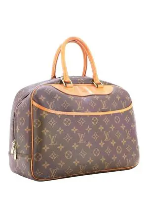 LOUIS VUITTON Trouville Handbag Monogram Canvas Satchel - Brown