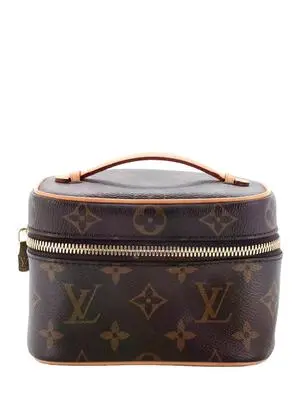 LOUIS VUITTON Vanity Case Monogram Canvas Nano Pouch - Brown