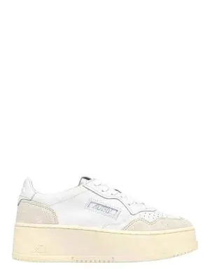 AUTRY Platform Low Leather Sneakers - White