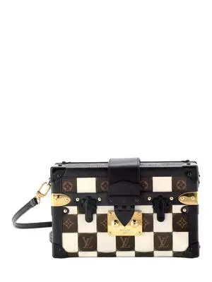 LOUIS VUITTON Petite Malle Handbag Damier Tressage Monogram Canvas And Leather - Black