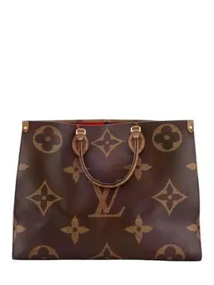 LOUIS VUITTON Onthego Reverse Monogram Giant GM Tote Bag Brown
