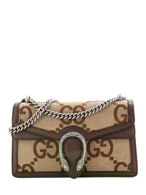 Gucci Dionysus Bag Jumbo Gg Canvas Small Shoulder Bag - Brown
