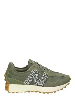 NEW BALANCE 327 Leopard-panel Sneakers - Green