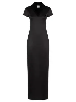 COURREGES V-neck Maxi Dress - Black