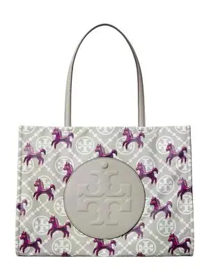 Tory Burch Ella Horse-printed Tote Bag - Grey