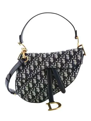 Dior Saddle Handbag Oblique Canvas Medium - Blue