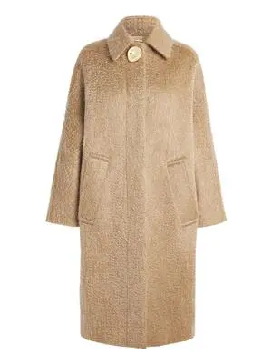 JOSEPH Wool-blend Water Weave Alder Coat - Pink