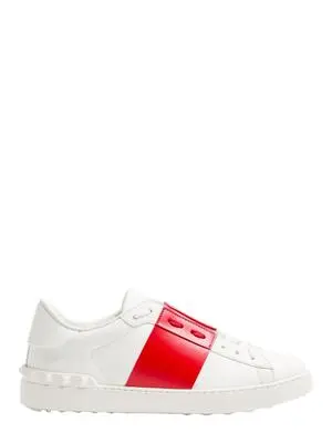 Valentino Garavani Open Leather Sneakers - Red