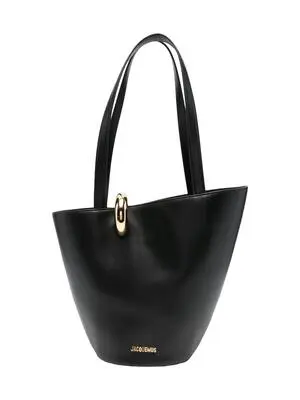 Jacquemus Le Bambola Moyen Leather Bucket Bag - Black