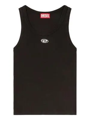 DIESEL Logo Cotton Tank Top - Black