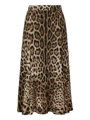 Dolce & Gabbana Leopard-print Cady Circle Skirt - Animal Print