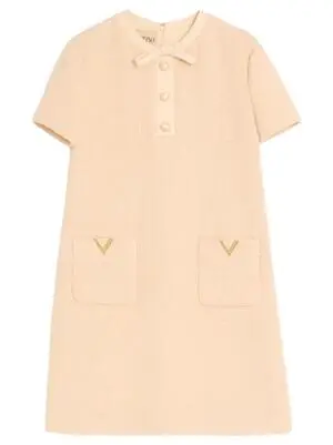 Valentino Garavani Wool Short Dress - Beige