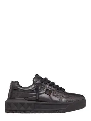 Valentino Garavani One Stud Xl Leather Sneakers - Black