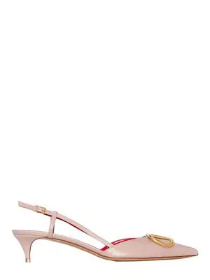Valentino Garavani Vlogo Slingback Pumps - Powder