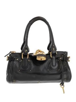 Chloé Paddington Leather Shoulder Bag - Black