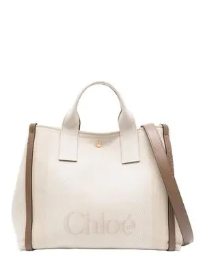 Chloé Carry Canvas Tote - Beige