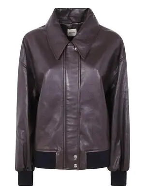 Khaite Shelman Leather Jacket - Brown