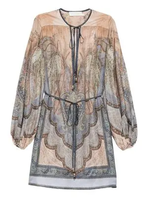 Zimmermann Wanderlust Silk Tunic - Blue