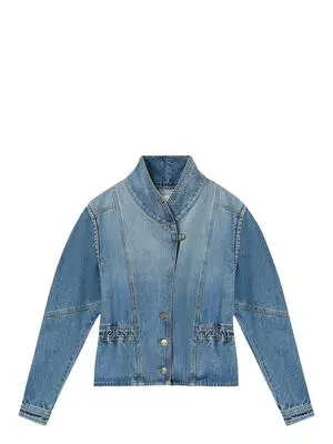 Isabel Marant Dolie Denim Jacket - Clear Blue