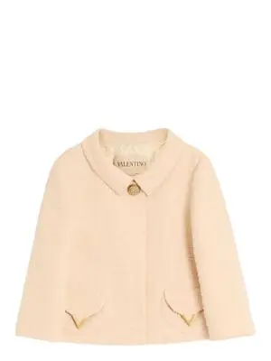 Valentino Garavani V Logo Signature Wool Jacket - Beige