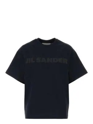 JIL SANDER Logo Cotton T-shirt - Blue