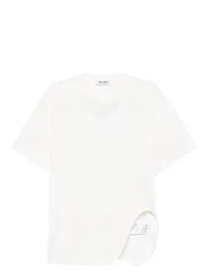 Attico Asymmetric Cotton T-shirt - White