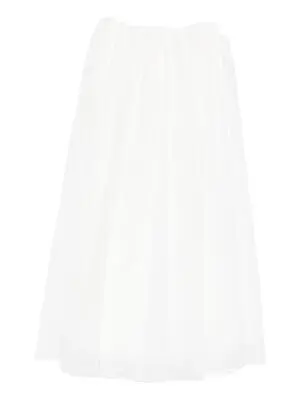 Brunello Cucinelli Cotton Knee Length Skirt - White