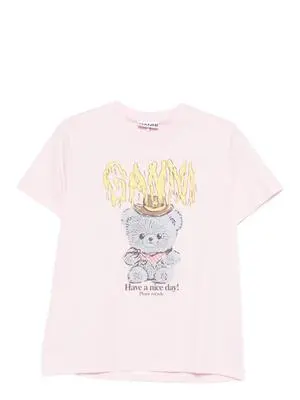 GANNI Organic Cotton T-shirt - Pink