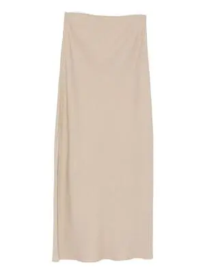 Brunello Cucinelli Line Blend Long Skirt - Beige