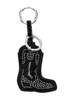 GANNI Western Boot Keyring - Black