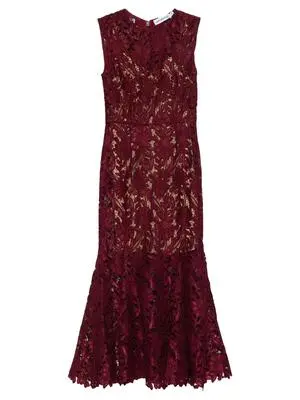 SELF-PORTRAIT Lace Maxi Dress - Bordeaux